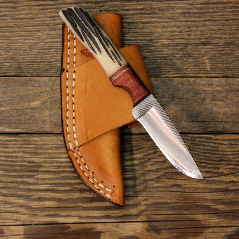 2 1/2" Blade Knife Bone and Rosewood Handle Knife – Custom Cowboy Shop