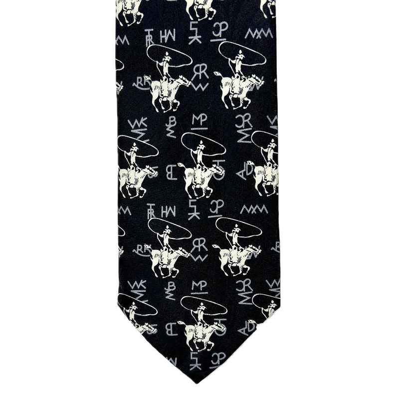 Black Roper & Brands Silk Tie – Custom Cowboy Shop