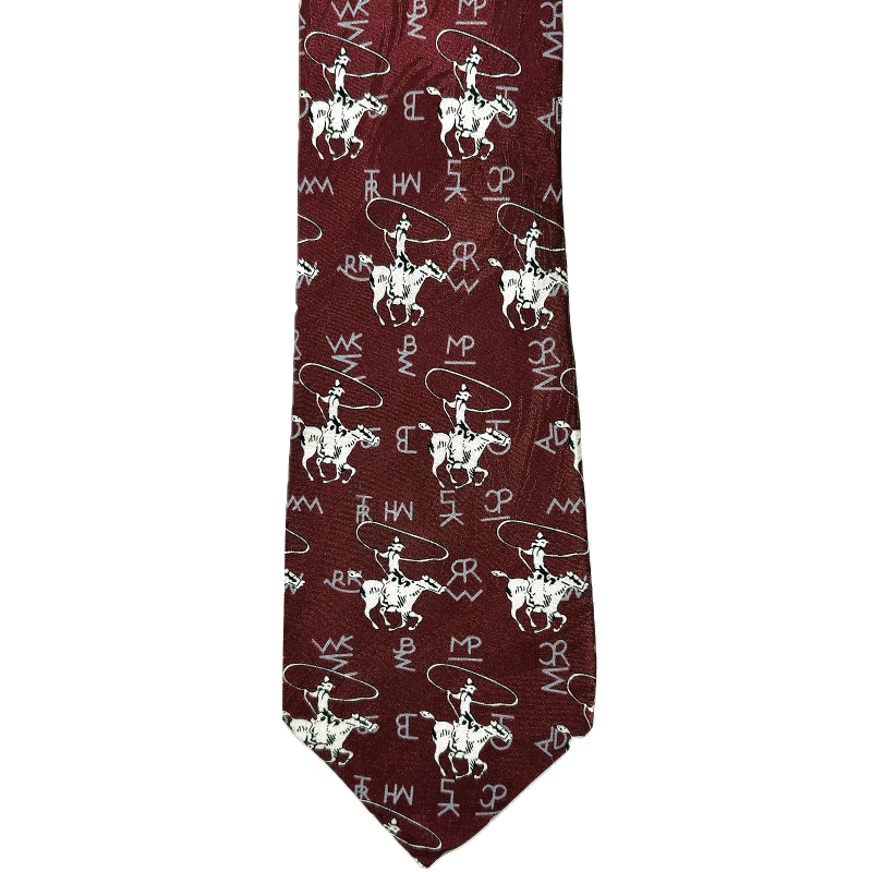 Burgundy Roper & Brands Silk Tie – Custom Cowboy Shop