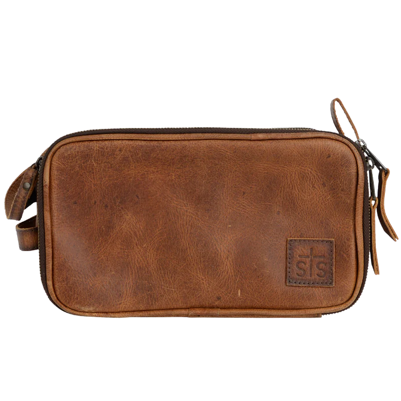 Leather Double Zip Shave Kit – Custom Cowboy Shop