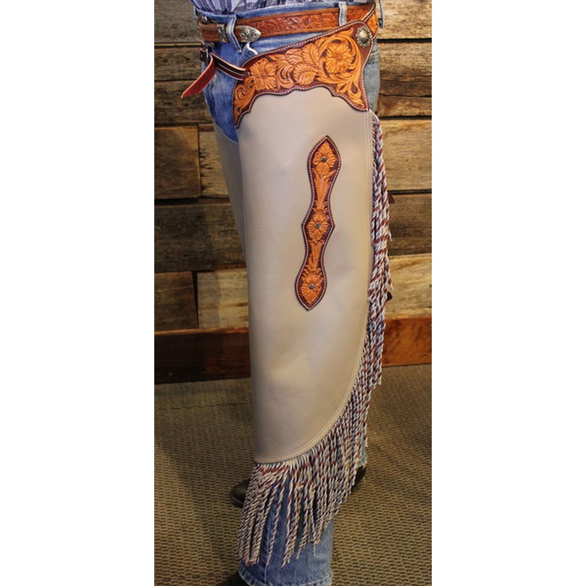 Flower Trim Chinks with Twisted Fringe – Custom Cowboy Shop